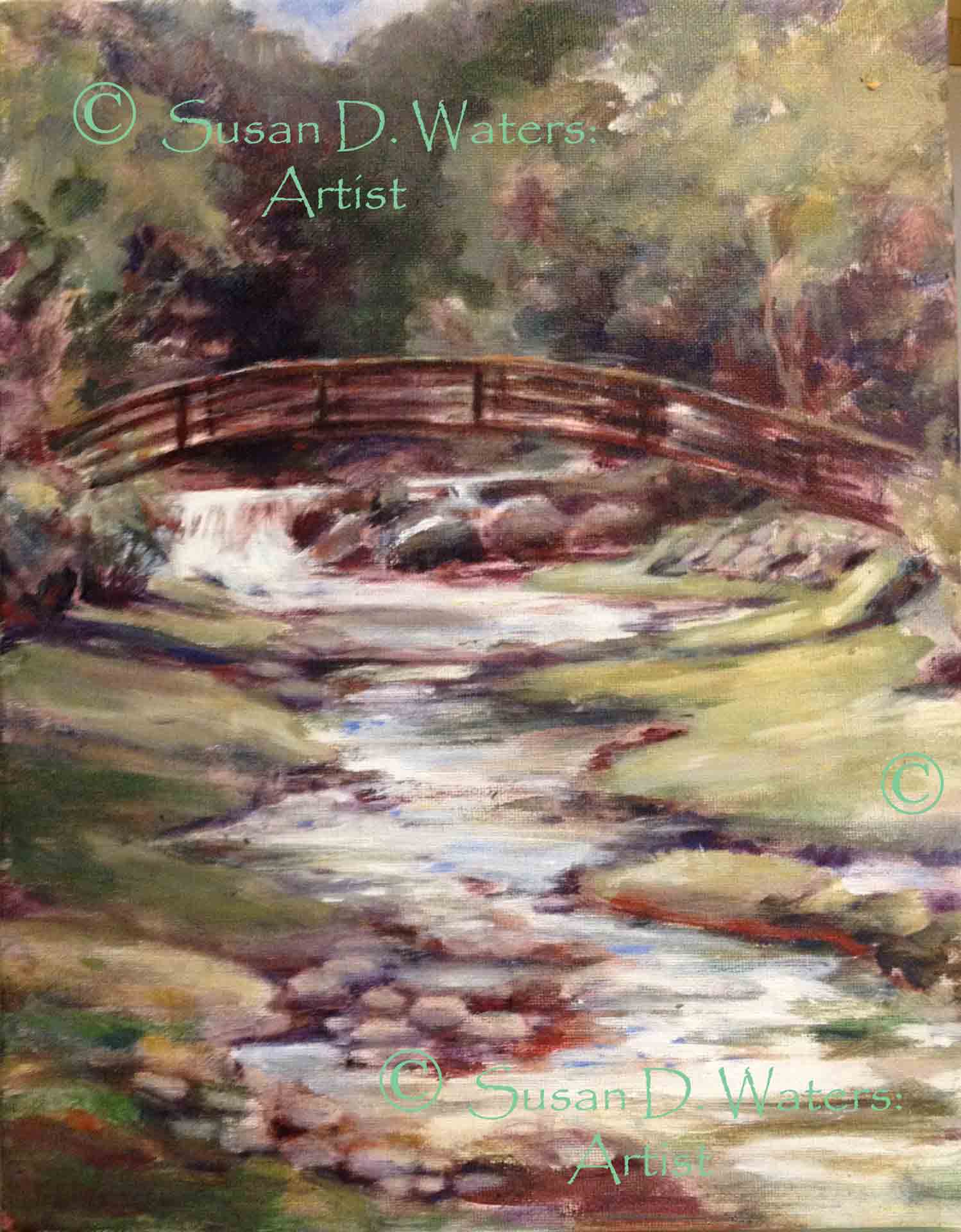 Hightower-Falls-Walking-Bridge-1,-Susan-Waters – Susan D. Waters: Artist